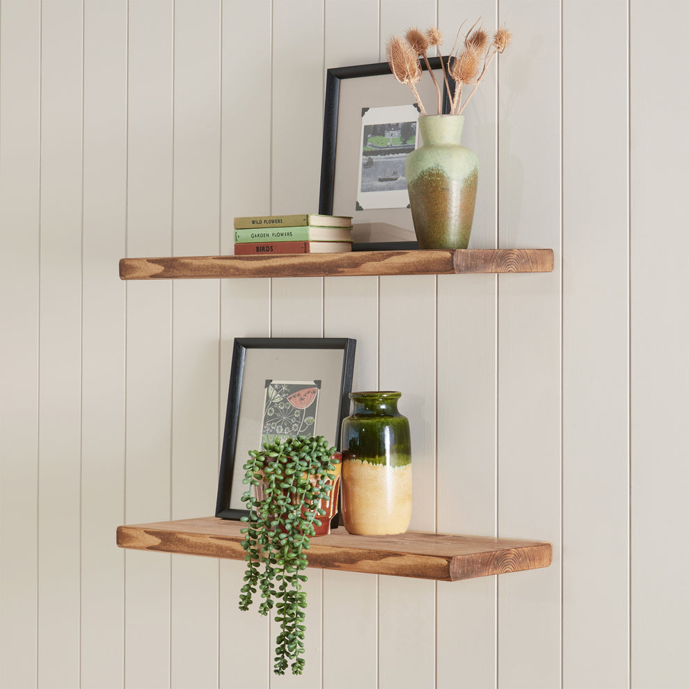 Solid Pine Floating Scaffold Shelves – Roomix